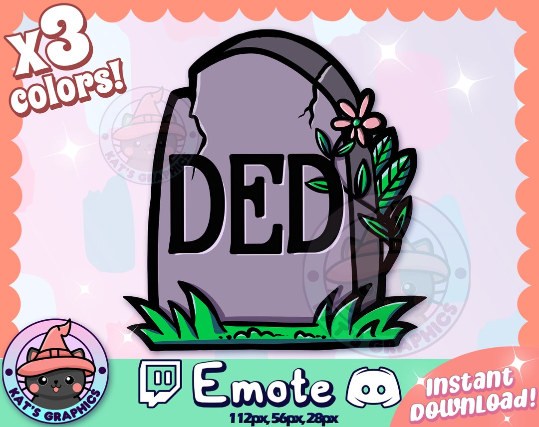 X3 DED Twitch + Discord Emote| Channel Points | Streamer | Emoji, Cute ...