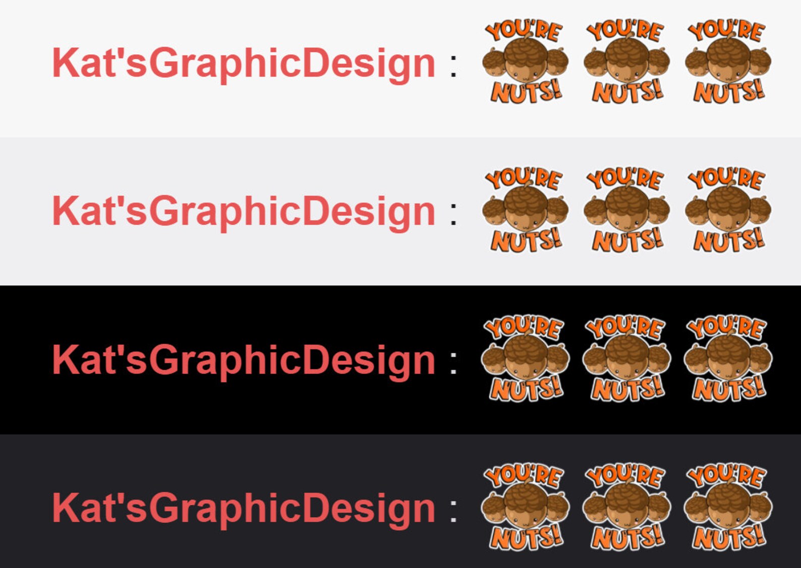 Kawaii You're Nuts Acorn Twitch Discord Emote Channel - Etsy