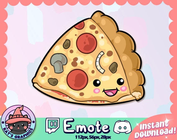 KAWAII PIZZA Twitch Discord EMOTE Channel Points | Etsy UK