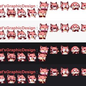 KAWAII FOX Big Pack Twitch and Discord Streamer Emotes | Channel Points ...