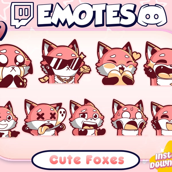 Foxy Twitch Emotes - Etsy
