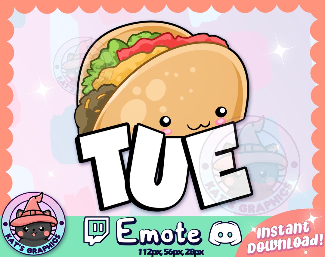 TACO TUESDAY Twitch + Discord Emote | Channel Points | Streamer, Emoji ...