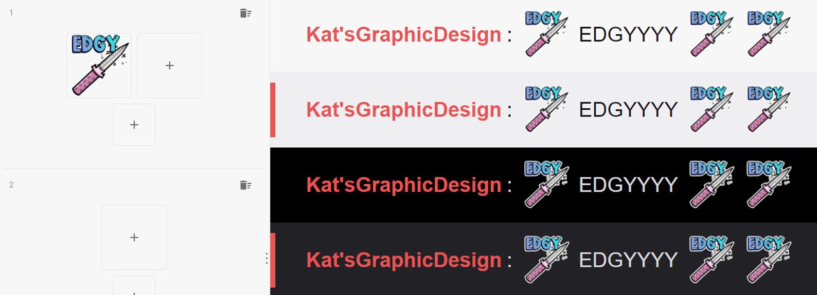 Kawaii Edgy Knife Twitch + Discord EMOTE | Channel Points | Streamer ...