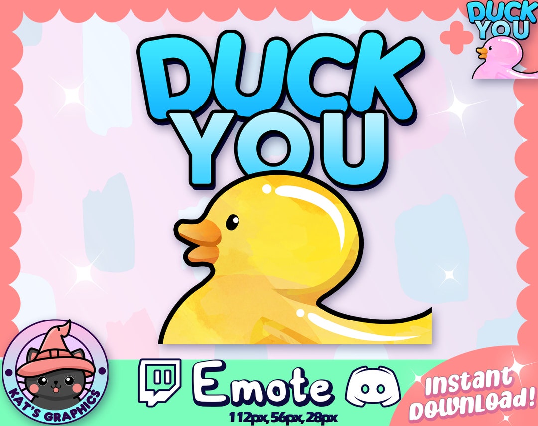 X2 PATO USTED Twitch Discord Emotes / Channel Points / - Etsy México