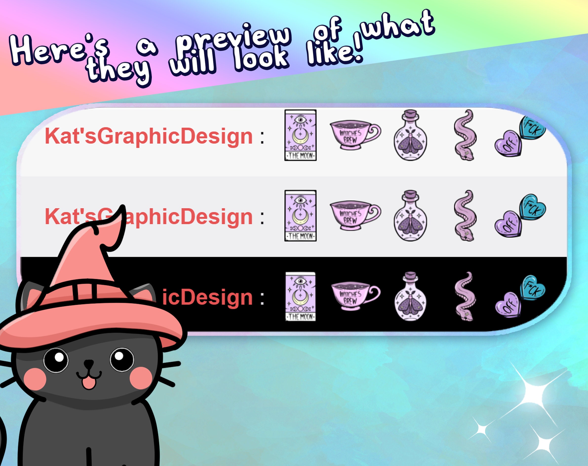 PASTEL GOTH Twitch Emote Pack | Channel Points | Streamer Emote ...
