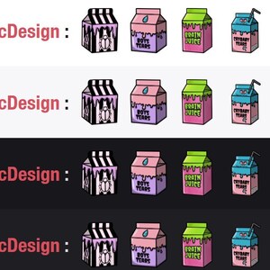 Spooky JUICE BOX Twitch Emotes | Channel Points | Streamer Emote ...