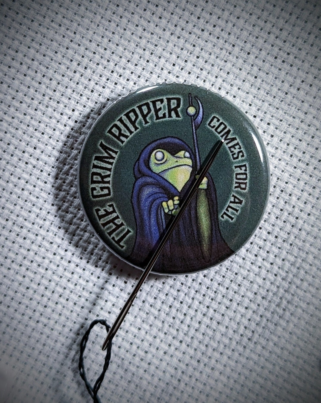 Button Style Needle Minder Grim Ripper Reaper Frog - Etsy
