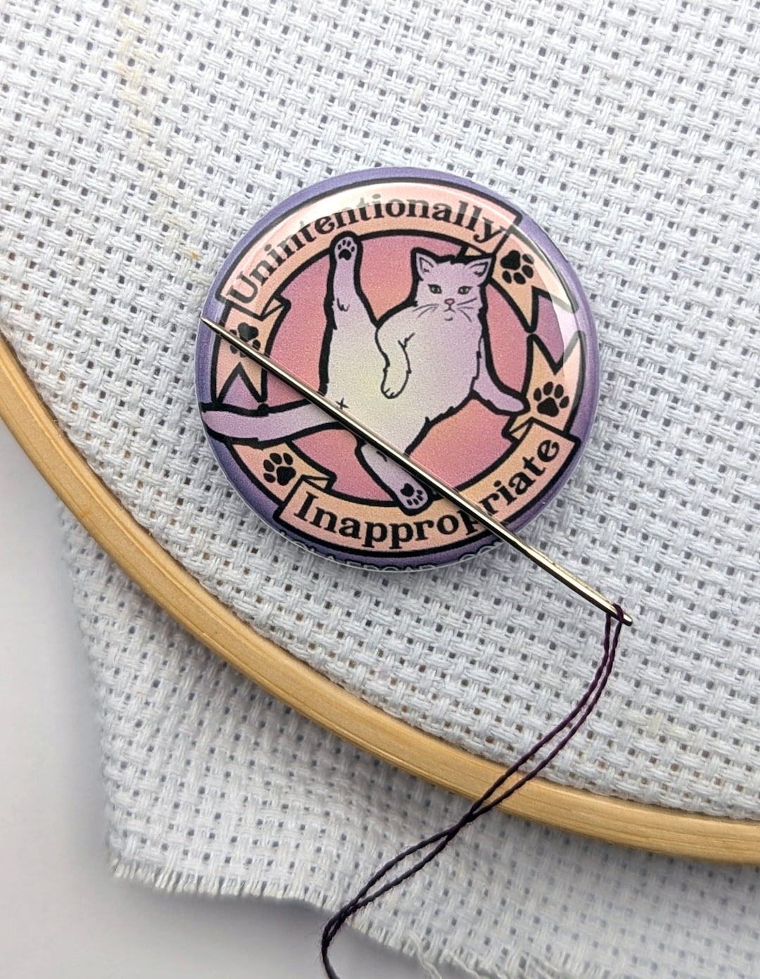 Button Style Needle Minder Cat Unintentionally Inappropriate Magnetic ...