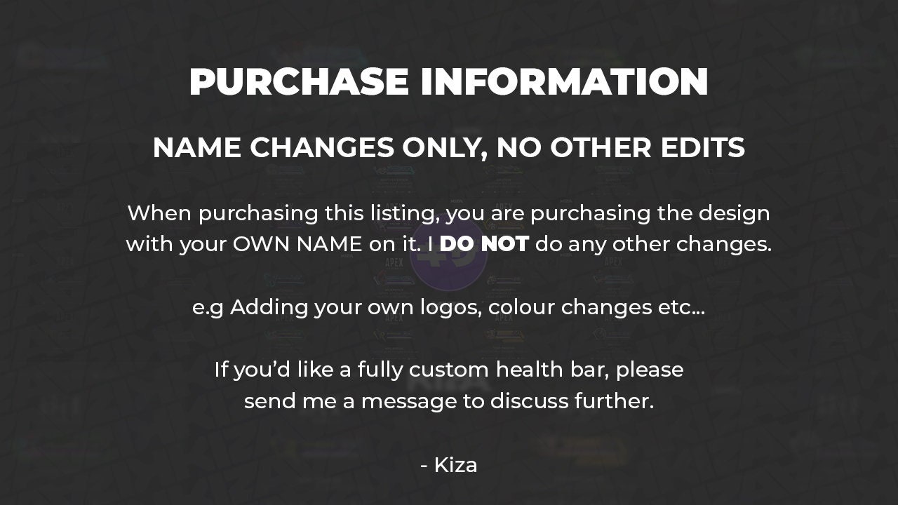 Customizable animated Echo 'vantage Bat' Apex Legends Custom Health Bar ...