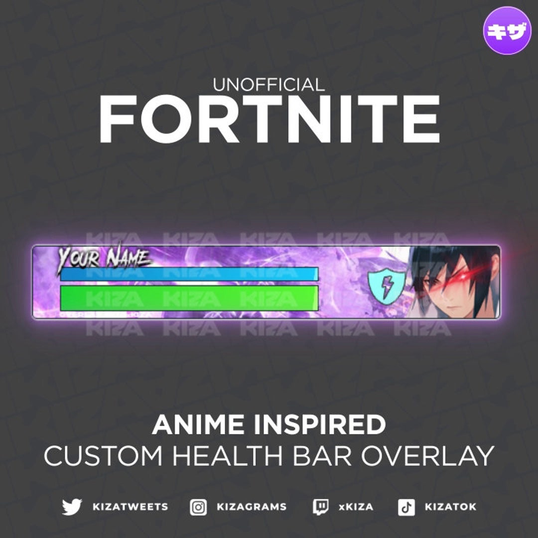 Animated Anime Themed Unofficial Fortnight Custom Health Bar - Etsy