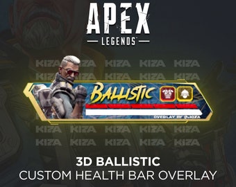 Apex Legends Custom HUD Health Bar Overlay for Streaming RED 6 Overlays ...