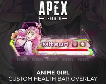 Anime Animated Apex Legends Custom Health Bar 2.0 Overlay for Streaming ...