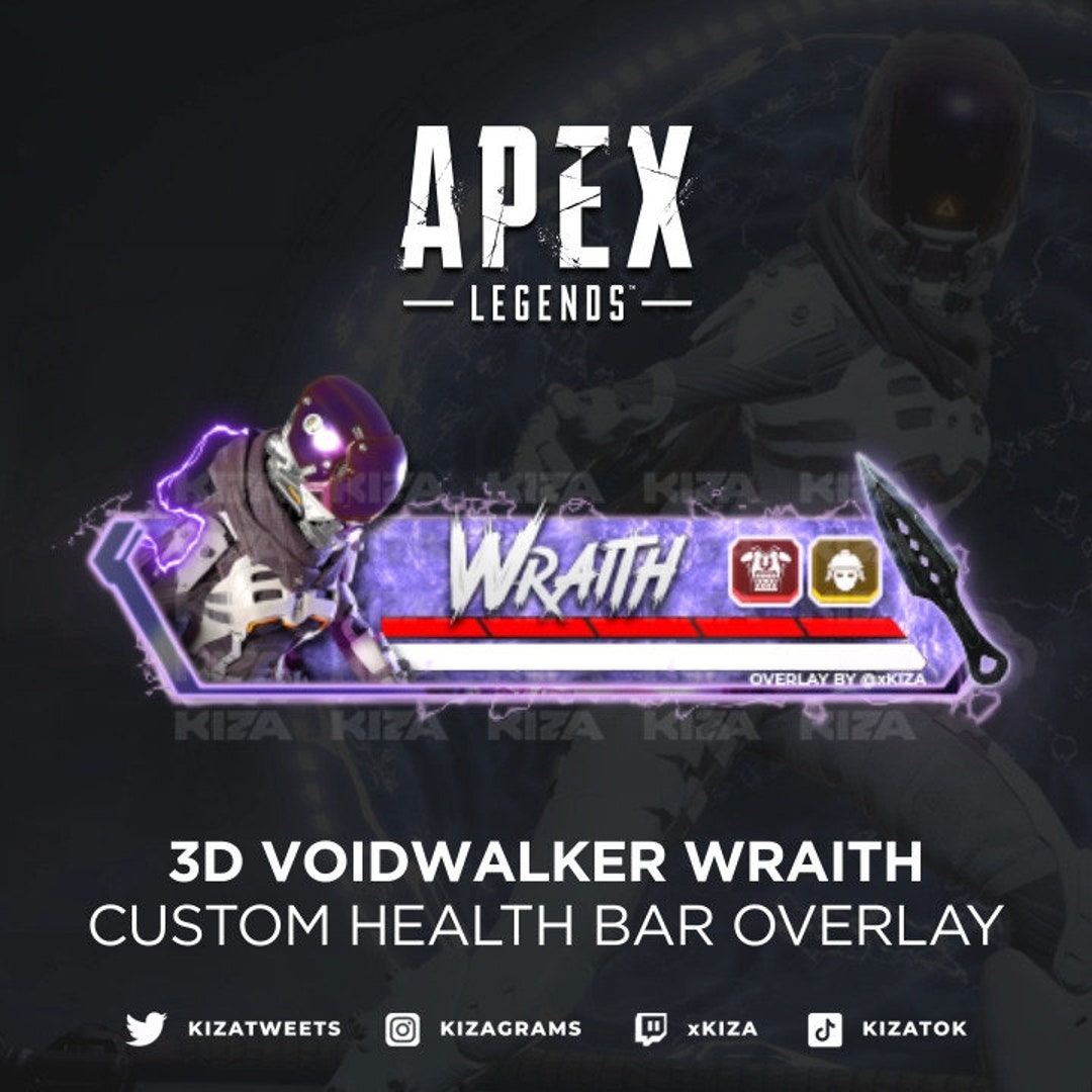 3D Voidwalker Wraith Customizable animated Apex Legends Custom Health ...