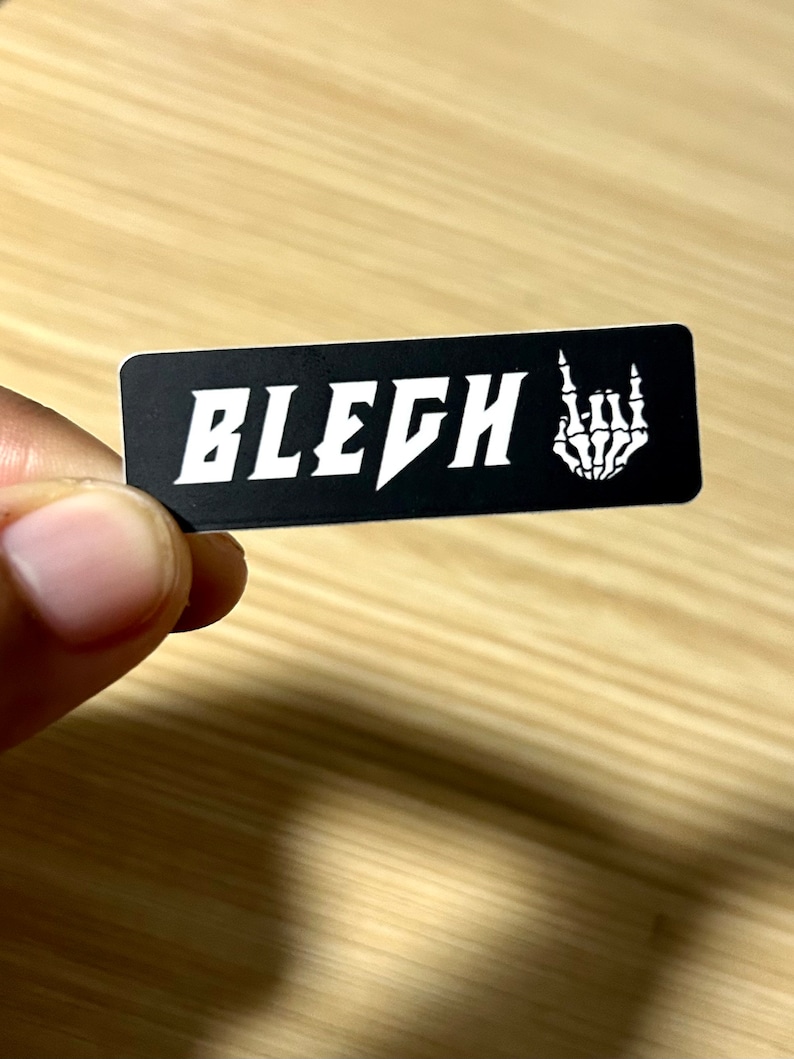 Blegh Sticker / Metal Sticker / Bones Rock on Sticker / Skeleton ...