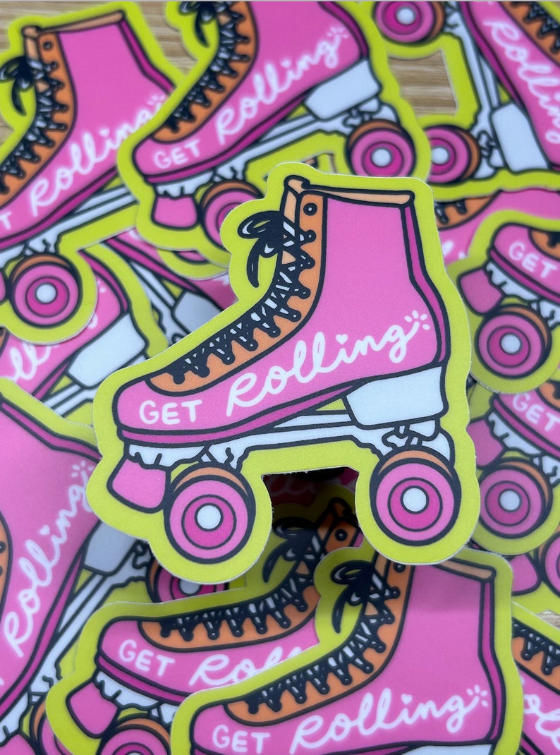 Roller Skating Sticker / Skating Sticker / Rollerblading Sticker / Get ...