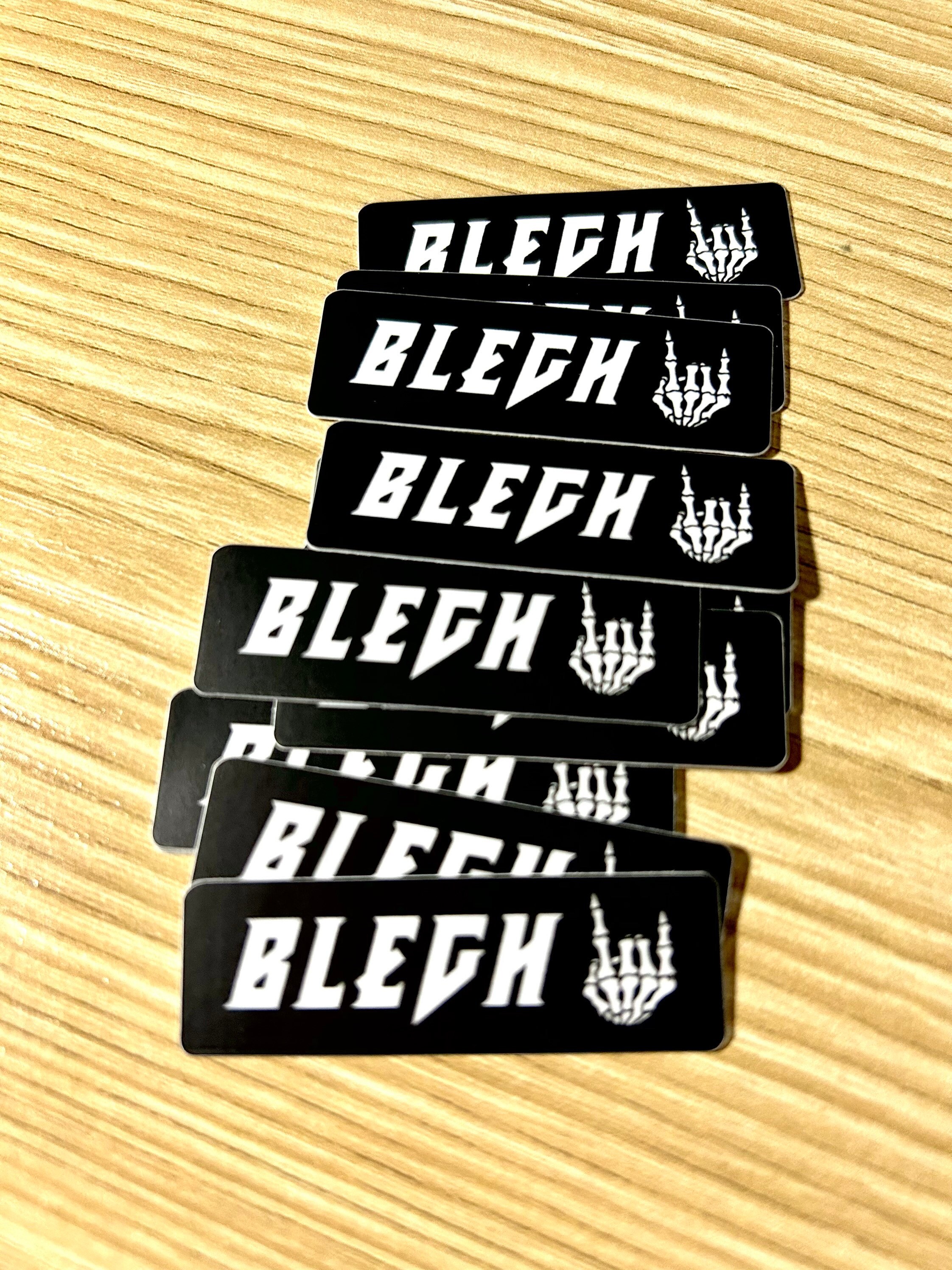 Blegh Sticker / Metal Sticker / Bones Rock on Sticker / Skeleton ...