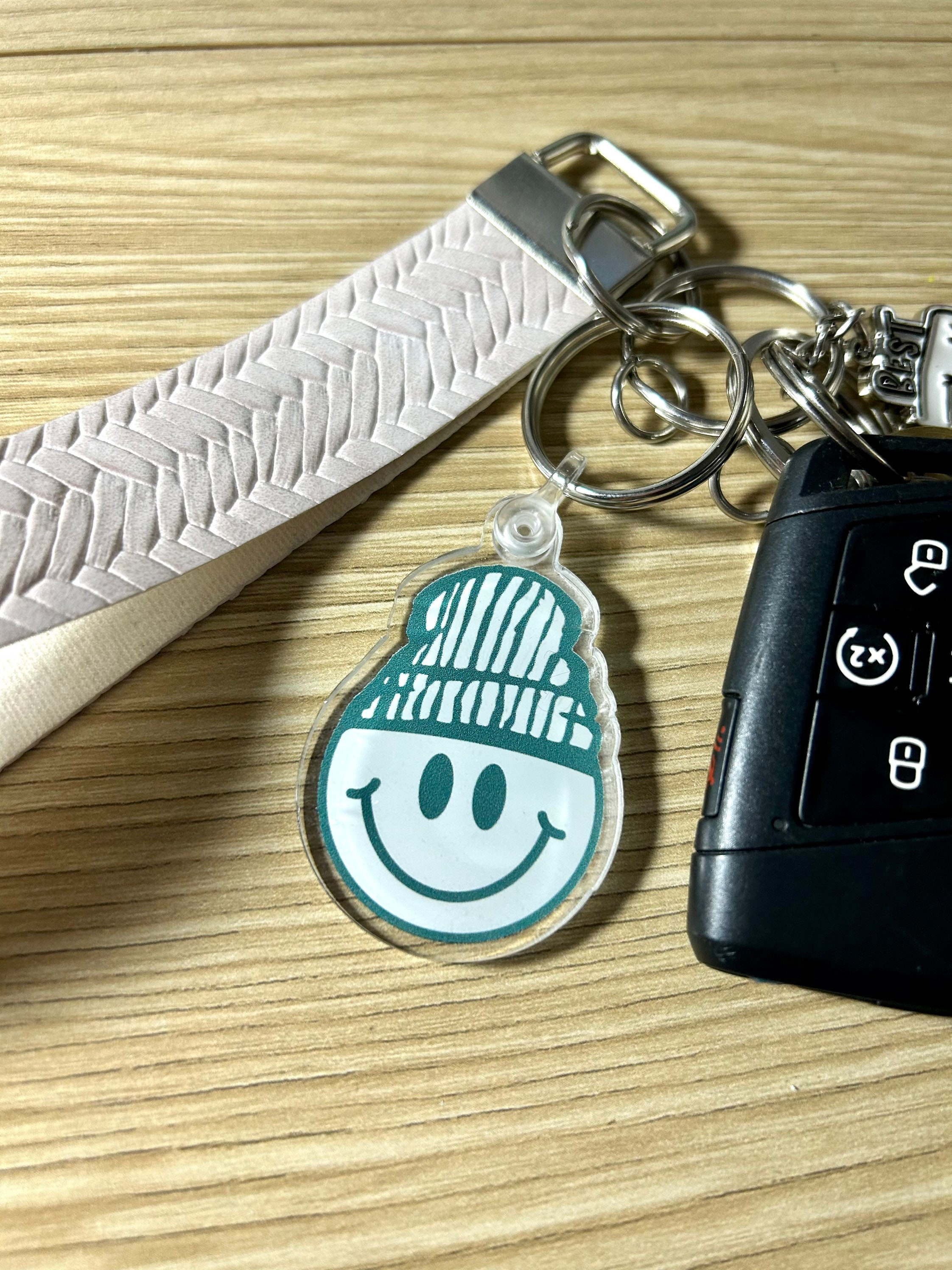 Smiley Face Beanie Keychain / Happy Face / Gift for Beanie Lovers ...