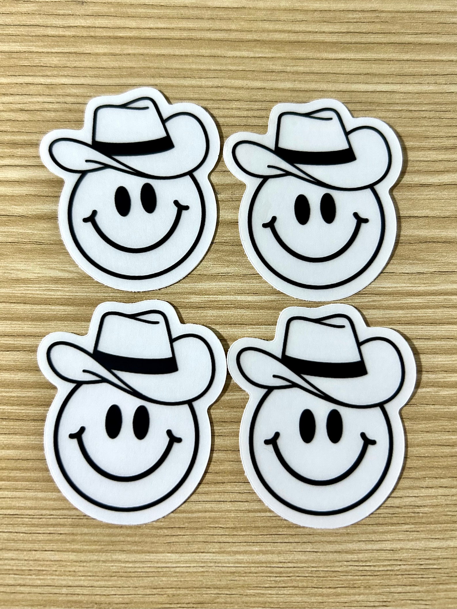 Smiley Cowboy Print Sticker / Smiley Sticker / Cowboy Sticker - Etsy