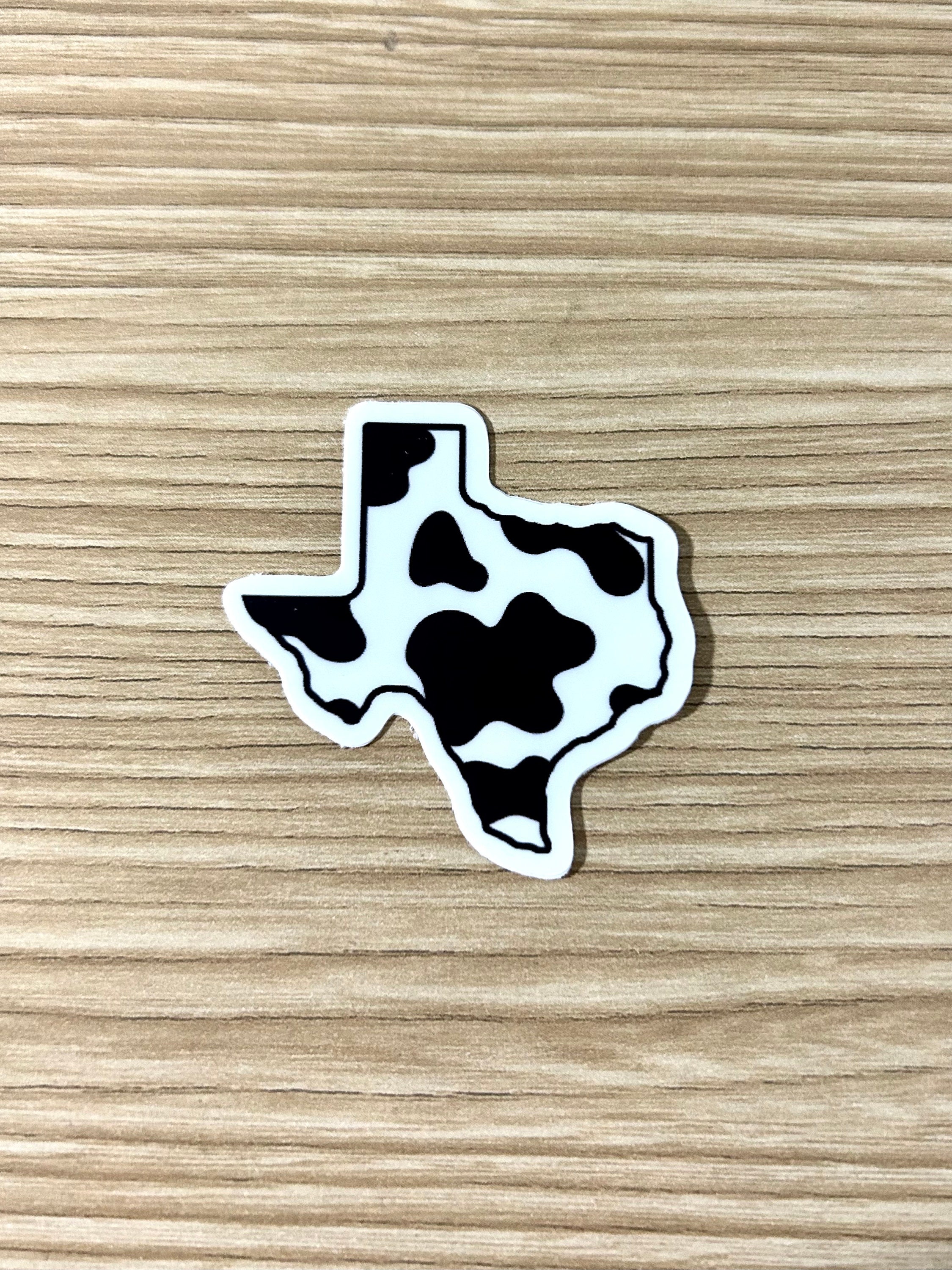 Texas Cow Print Sticker / Texas Sticker / Cow Print Sticker / Tx ...