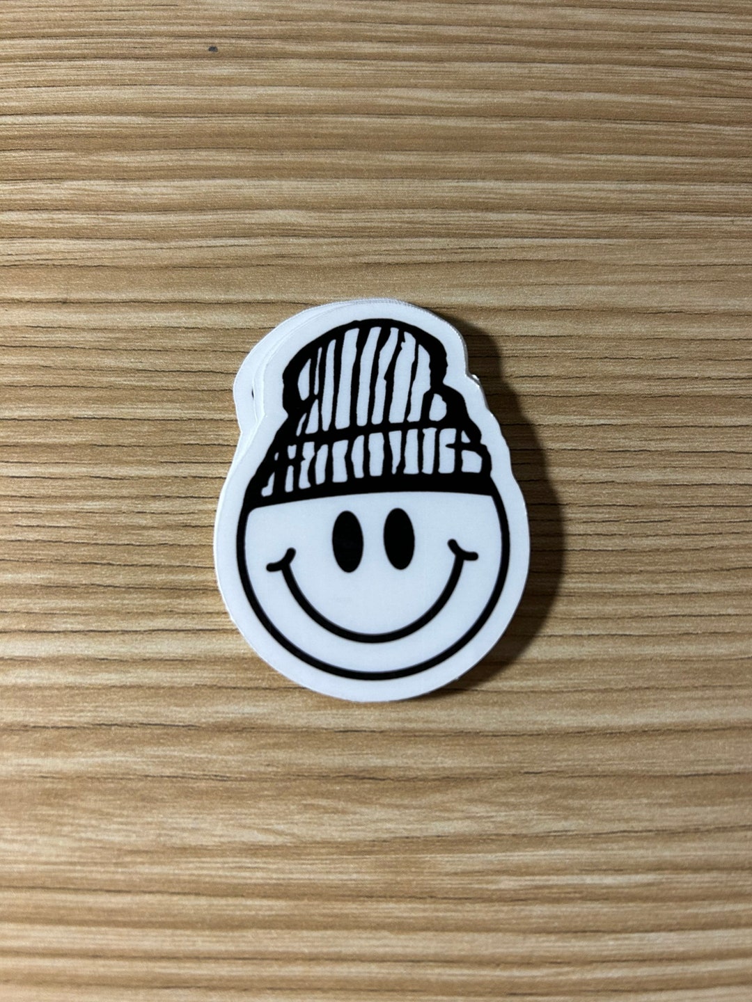 Smiley Face Beanie Sticker / Happy Face / Gift for Beanie Lovers ...