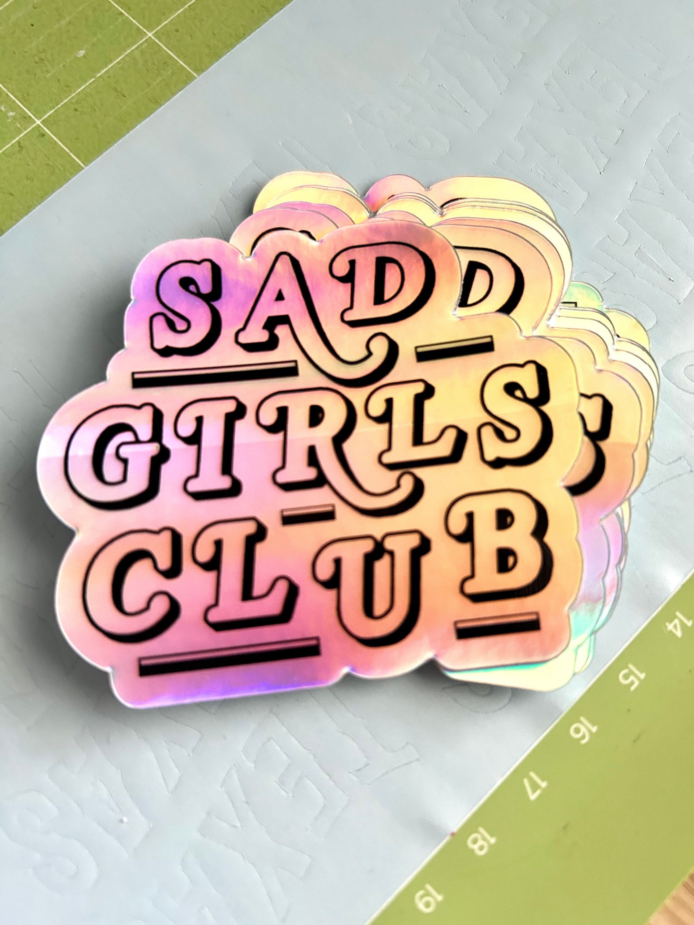 Sad Girls Club Sticker / Emo Club Sticker / Sad Club Sticker / Gothic ...