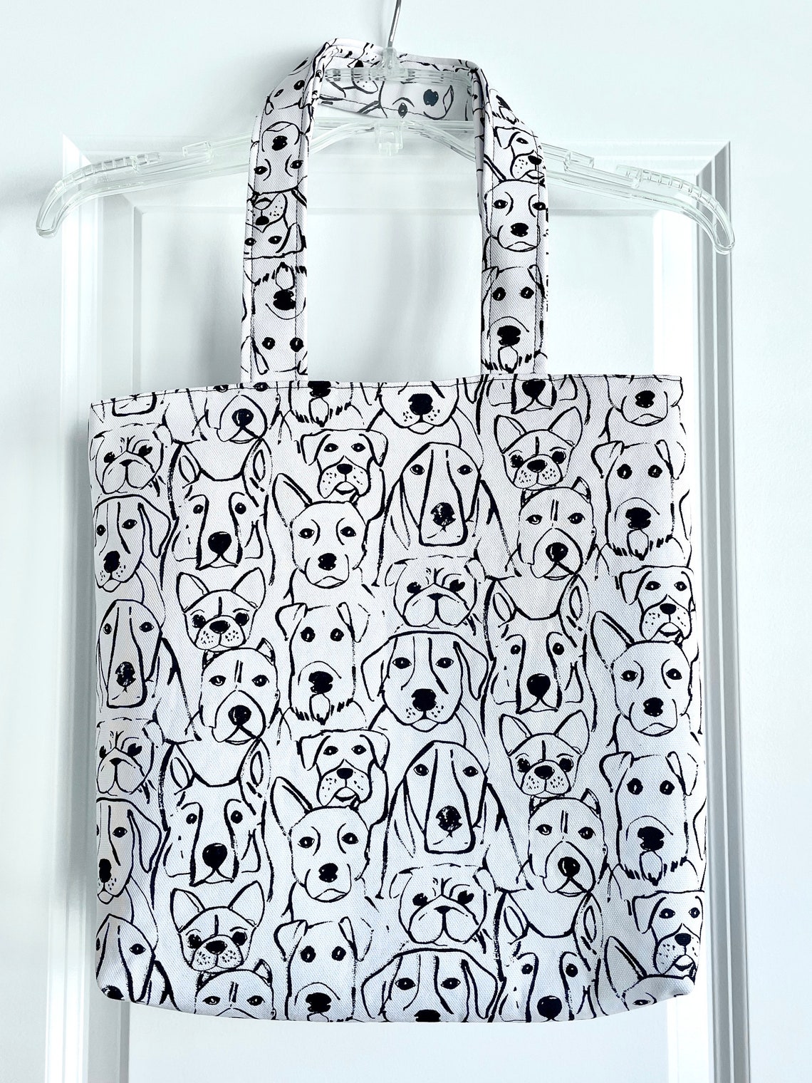 Dog Tote Bag / Dog Breeds Tote Bag / Dog Lovers Tote / Dog Pattern ...