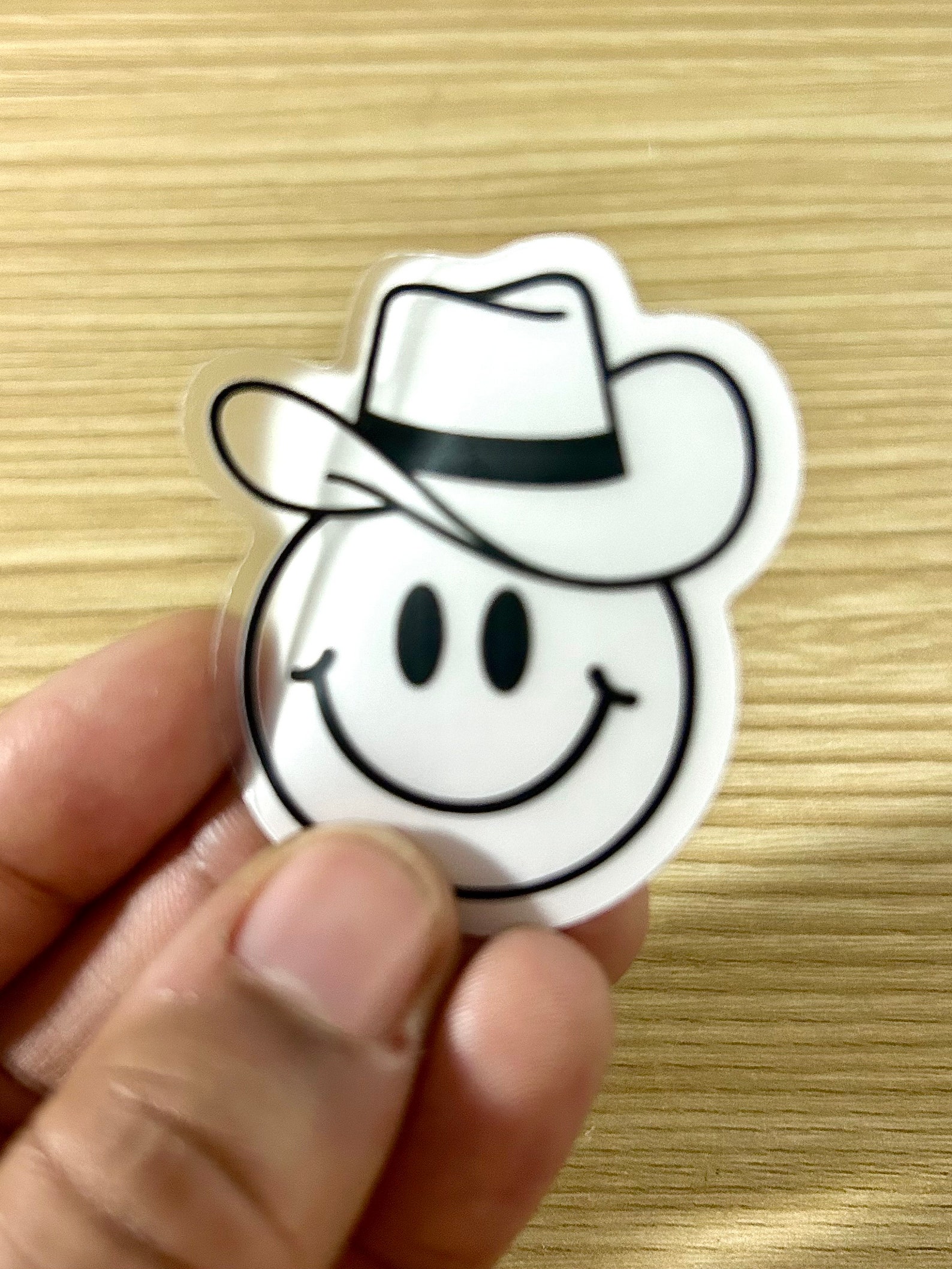 Smiley Cowboy Print Sticker / Smiley Sticker / Cowboy Sticker / Smiley ...