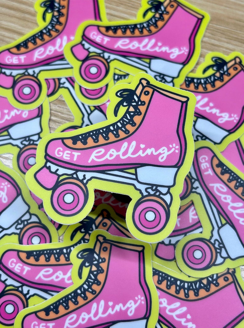 Roller Skating Sticker / Skating Sticker / Rollerblading Sticker / Get ...