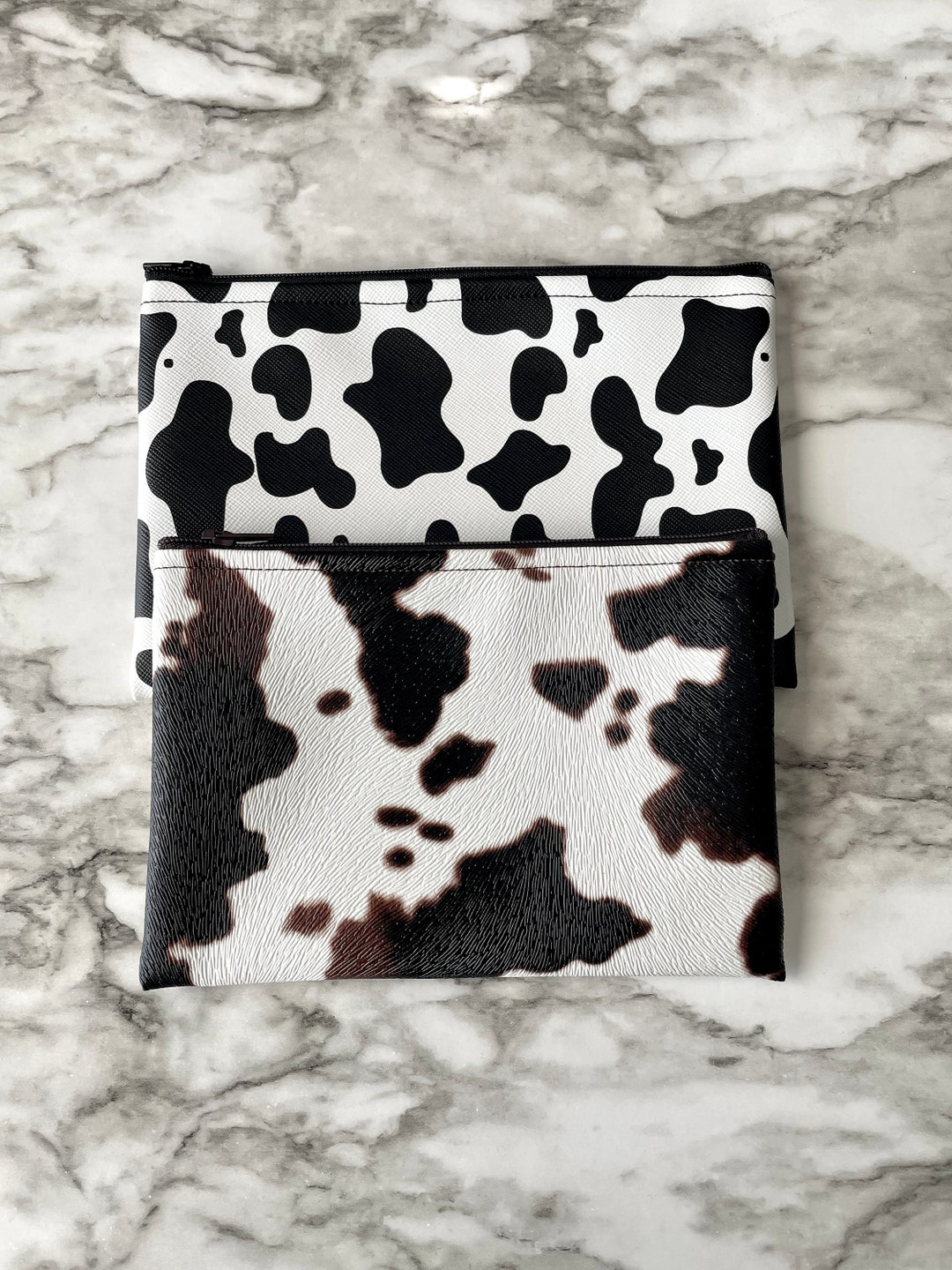 Cow Print Pouches / Cow Print Make up Bag / Handmade Gift / Cow Print ...