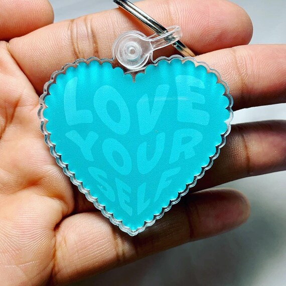 Love Yourself Keychain / Self Love Key Chain / Motivational - Etsy