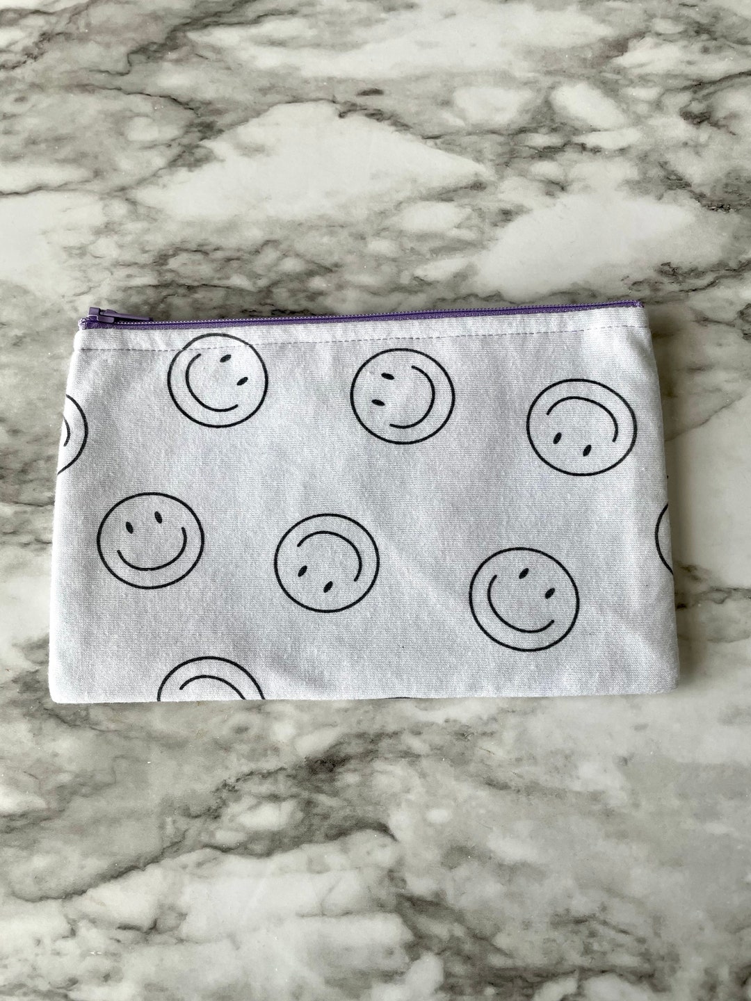 Smiley Face Fabric Pouches / Happy Face Make up Bag / Smiley Money Bag ...