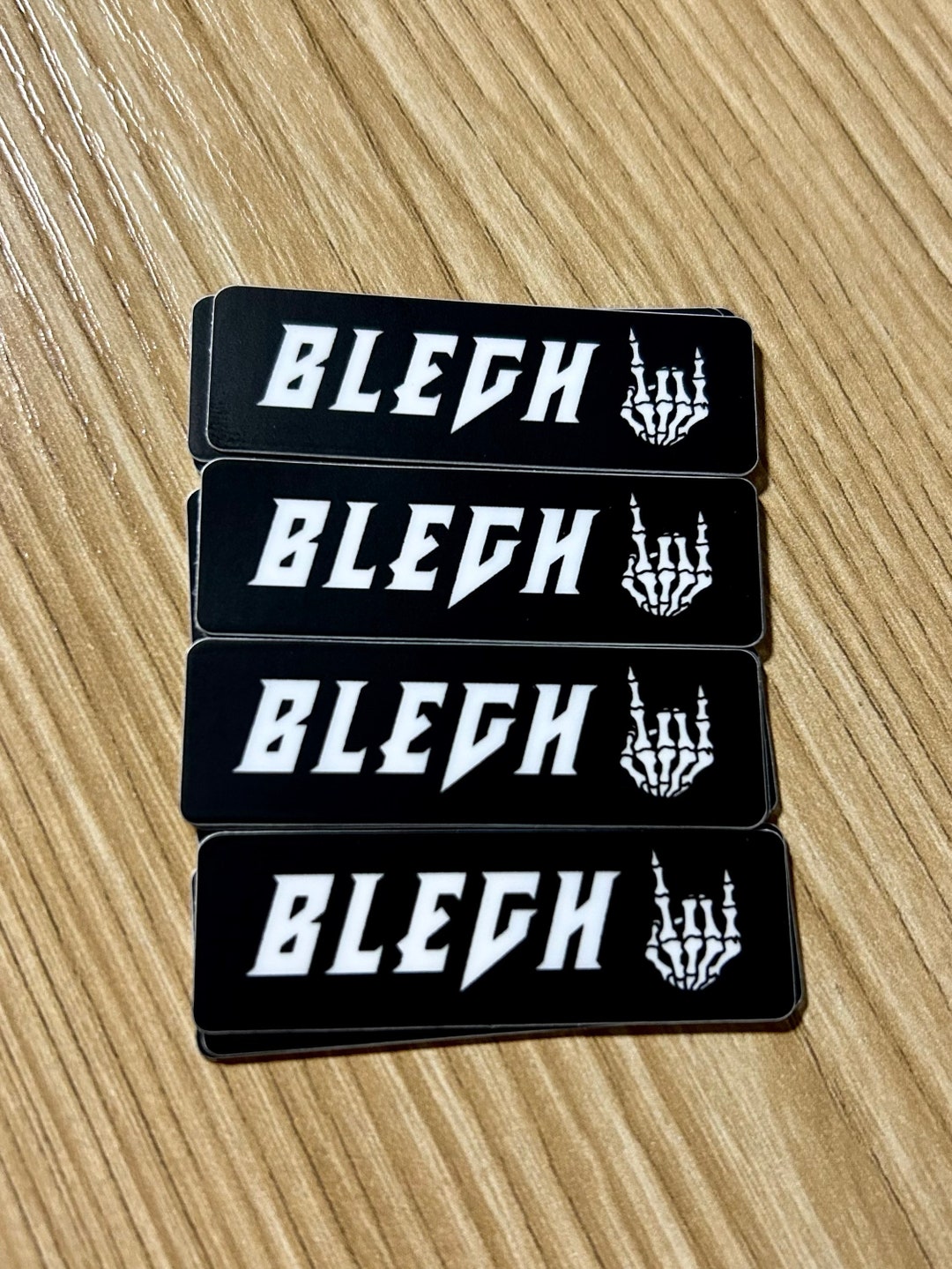 Blegh Sticker / Metal Sticker / Bones Rock on Sticker / Skeleton ...