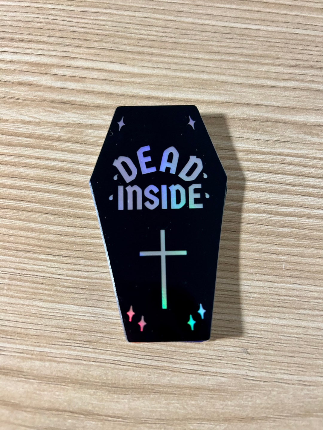 Dead Inside Sticker / Coffin Sticker / Phrase Sticker / Gothic Sticker ...