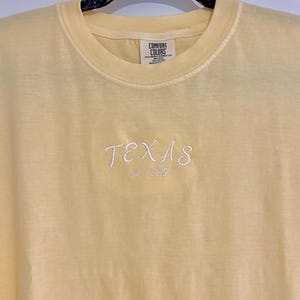 Texas Embroidered Tee / Texas Shirt Embroidery / Texas State Shirt ...