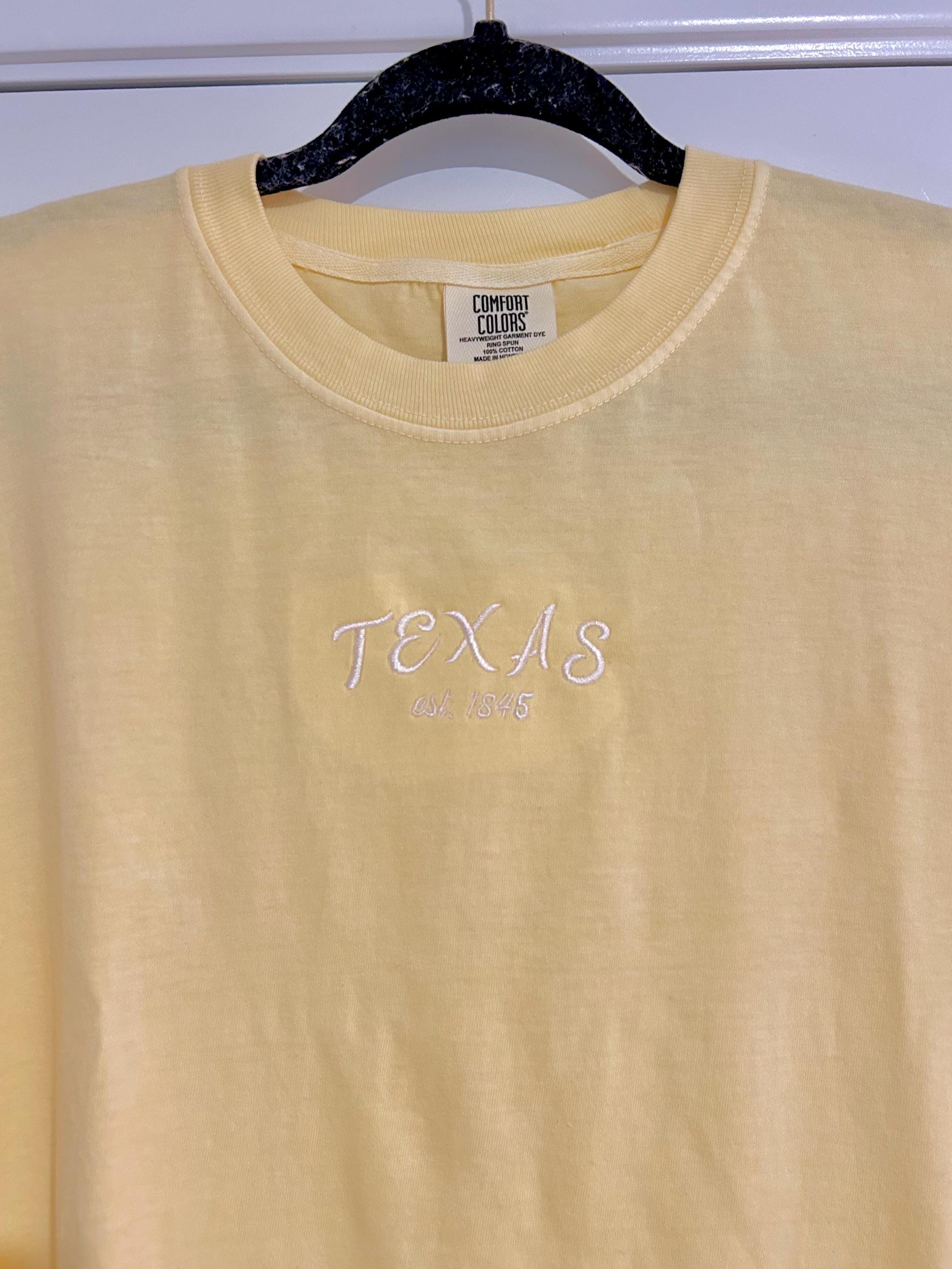 Texas Embroidered Tee / Texas Shirt Embroidery / Texas State Shirt ...