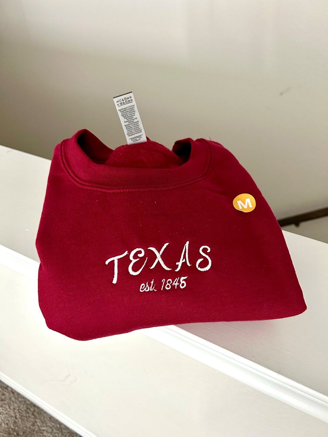 Texas Embroidered Crewneck / Texas Crewneck Embroidery / Texas State ...