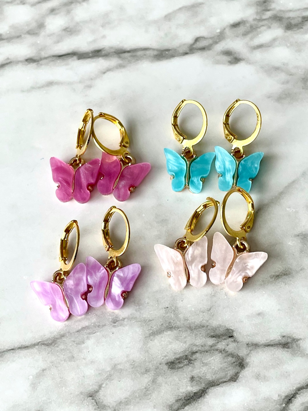 Butterfly Earrings / Shimmer Butterfly Dangle Earrings / Trendy ...