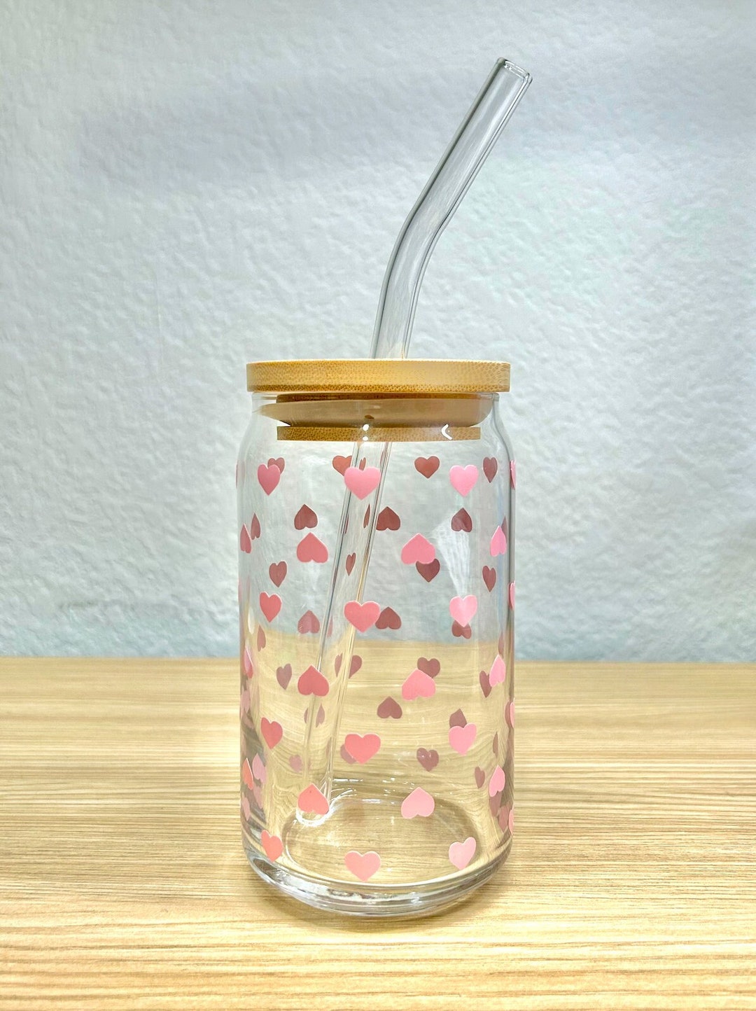 Valentine's Day Hearts Cup / Pink Hearts Gift for Her / Valentines Day ...