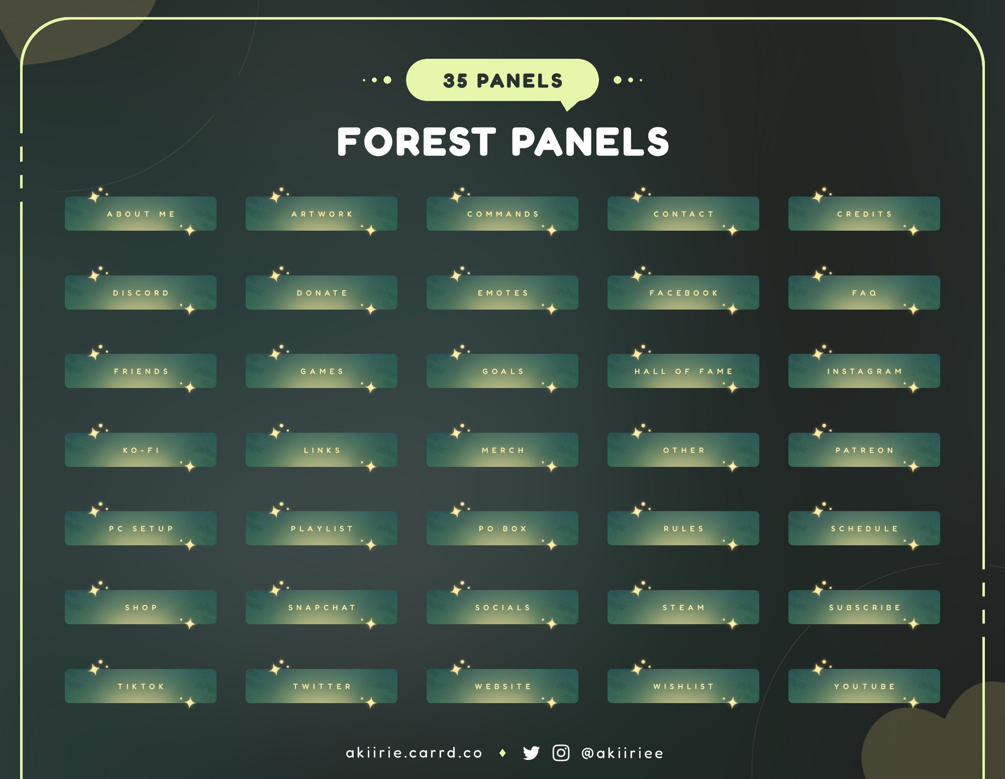 35x Forest Twitch Panels - Twitch - Panels - Forest - Elegant ...