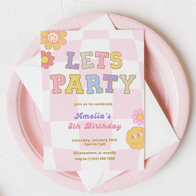 Preppy Invitation - Etsy