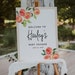 Editable Peach Baby Shower Welcome Sign A Little Peach is on the Way ...