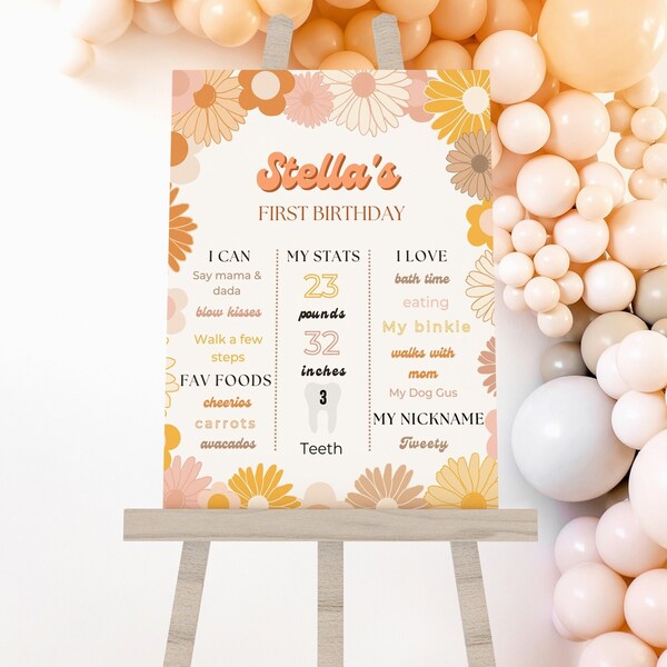 First Birthday Poster - Etsy