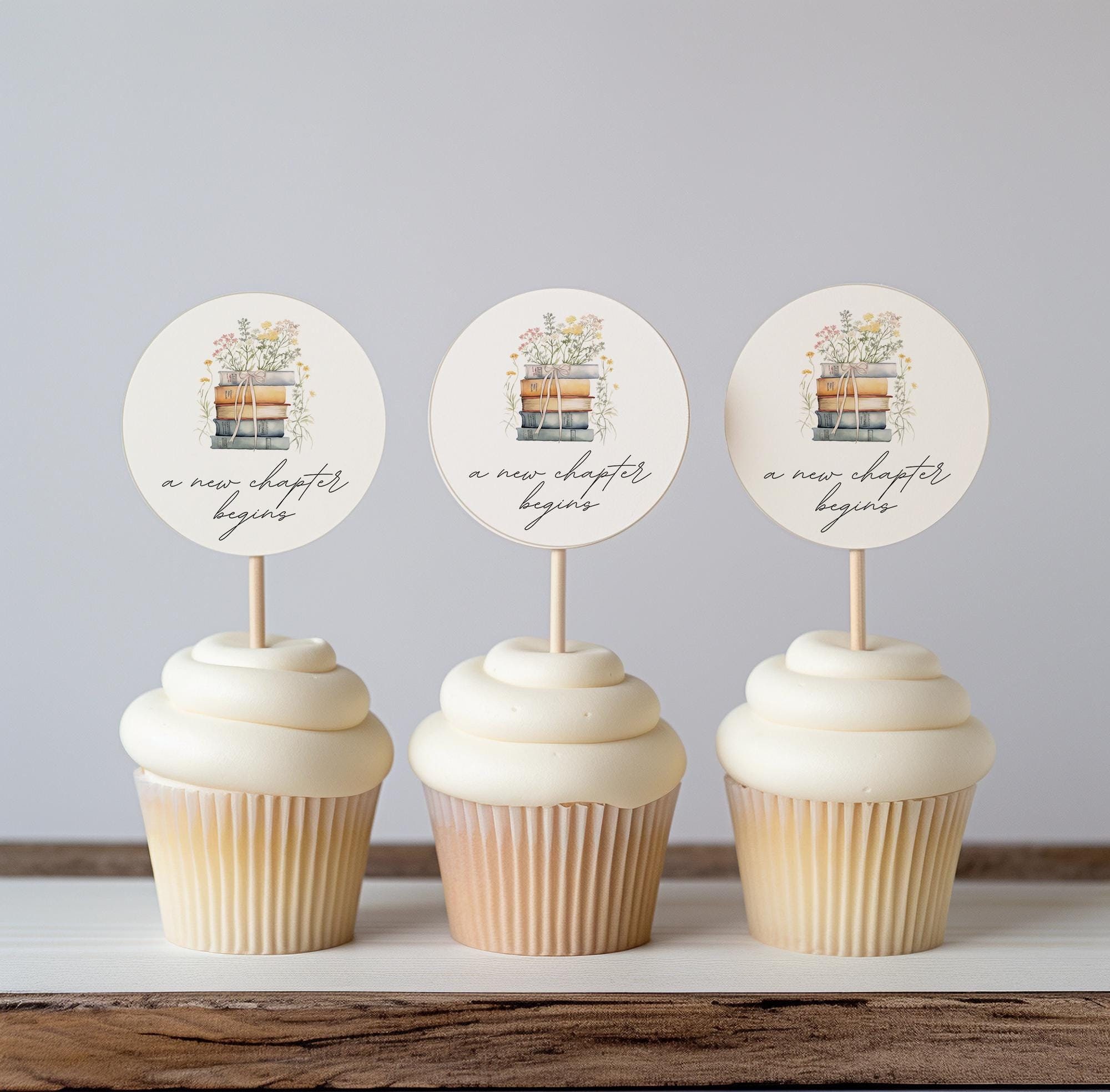 Printable New Chapter Baby Shower Cupcake Topper Storybook Theme ...