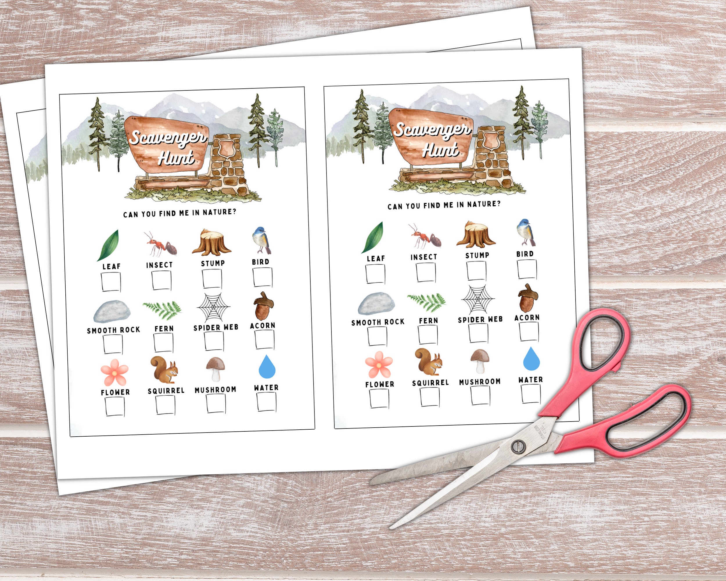 National Park Kid Scavenger Hunt Instant Download National | Etsy