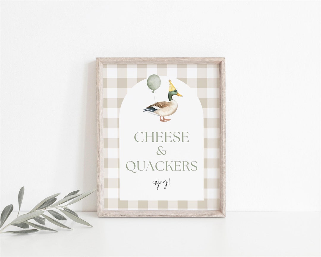Printable One Lucky Duck Birthday Party Sign Mallard Duck 1st Birthday ...