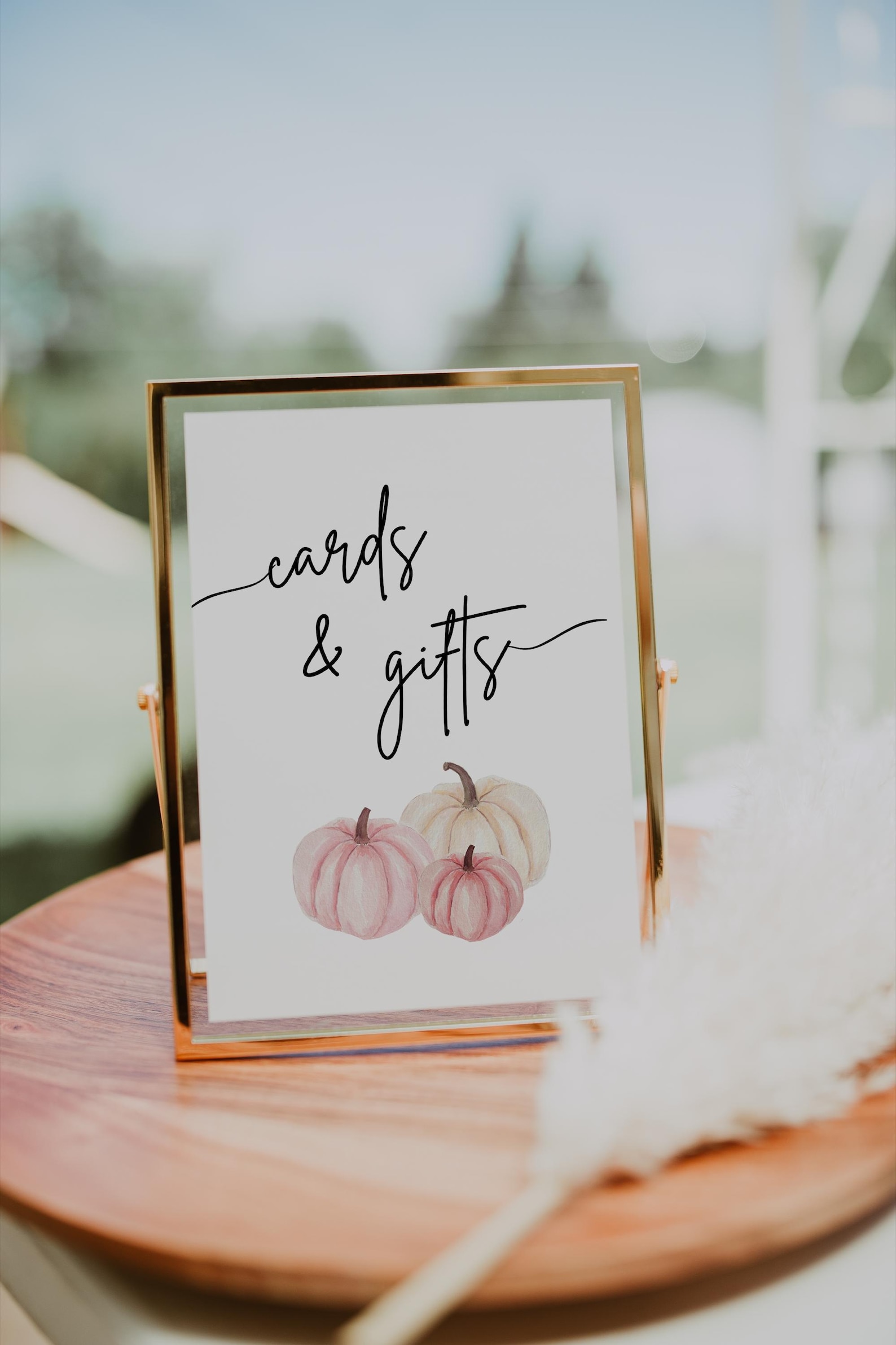 Printable Pink Pumpkin Baby Shower Gifts Sign for Girl Baby Shower Fall ...