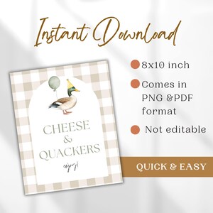 Printable One Lucky Duck Birthday Party Sign Mallard Duck 1st Birthday ...