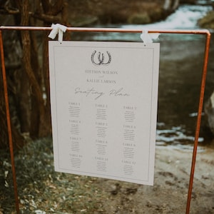 Editable Western Wedding Seating Chart Template Desert Wedding Find ...