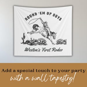 My First Rodeo Birthday Banner Boy Custom Rodeo Wall Decor Western ...