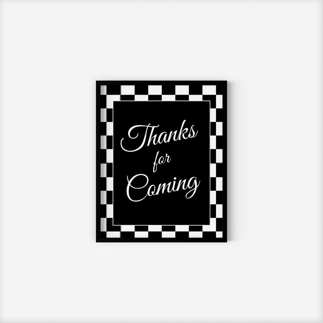 Printable Bad Two the Bone Thank You Sign Bad 2 the Bone Birthday Party ...
